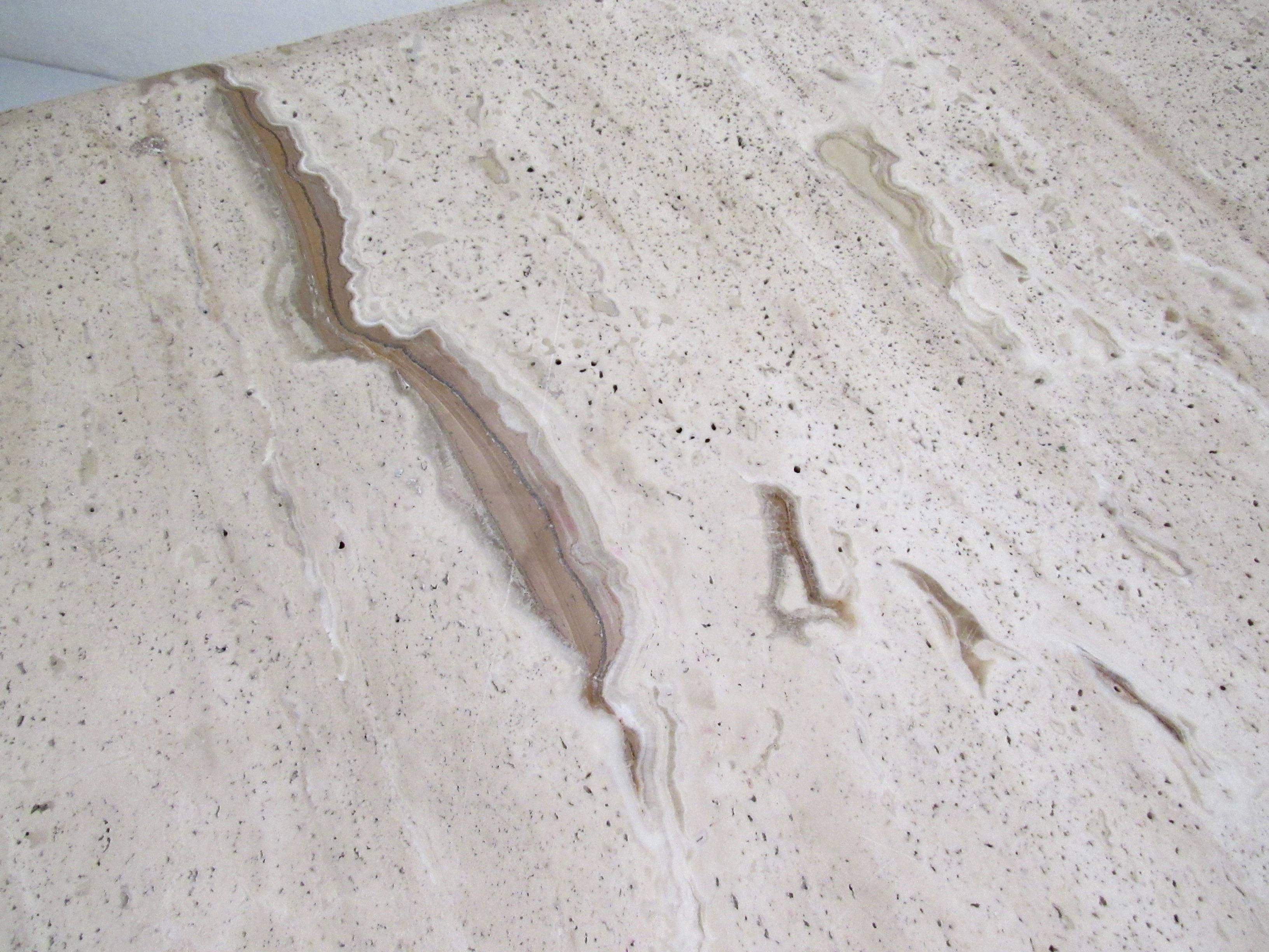 Midcentury Travertine Coffee Table at 1stDibs | vintage travertine ...