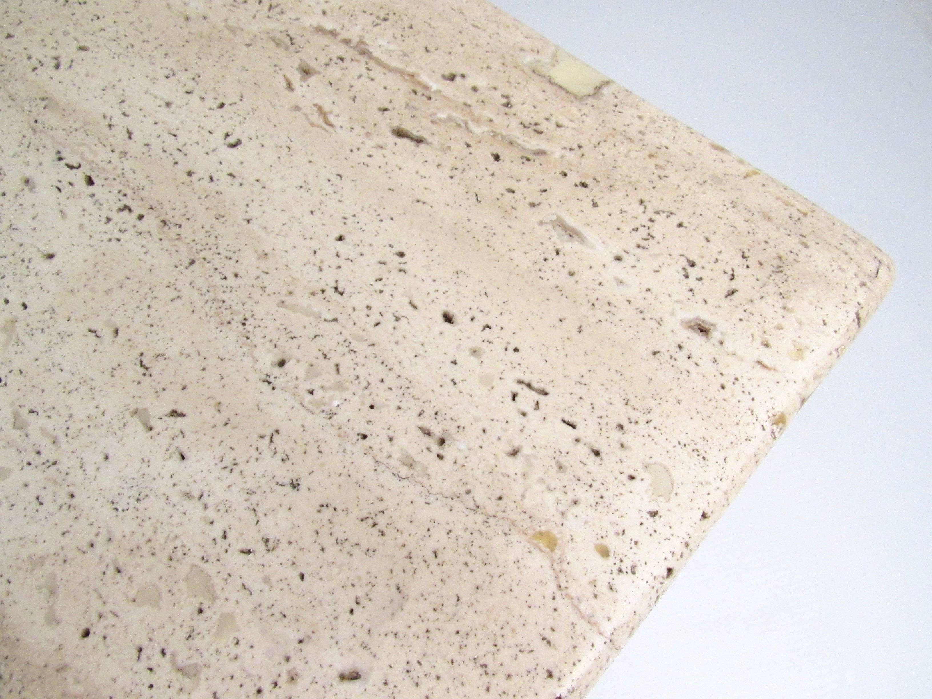 Midcentury Travertine Coffee Table at 1stDibs | vintage travertine ...