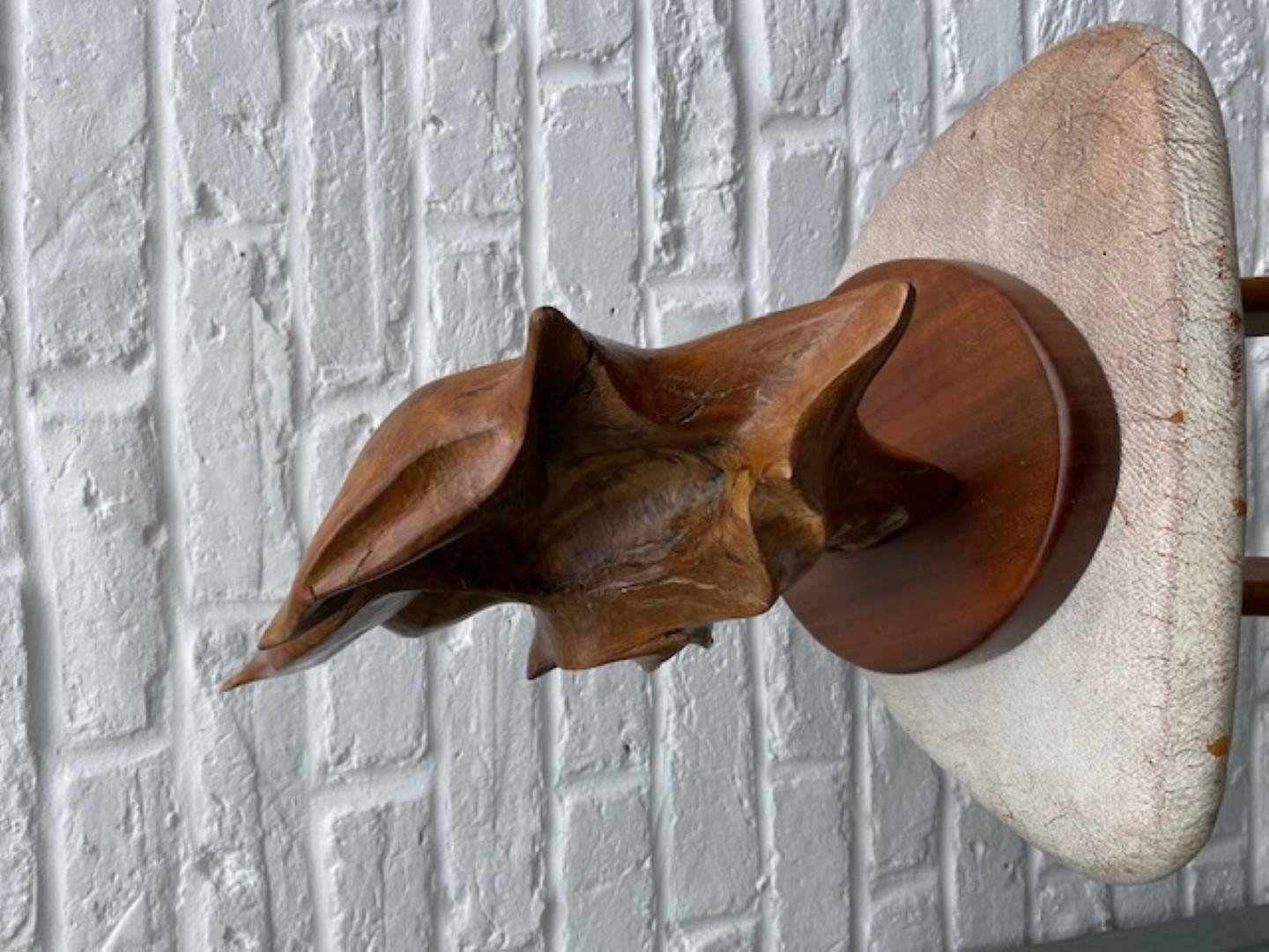 Mid-Century Tree Root Wood Sculpture Carving on Teak Base, French, 1960 ...