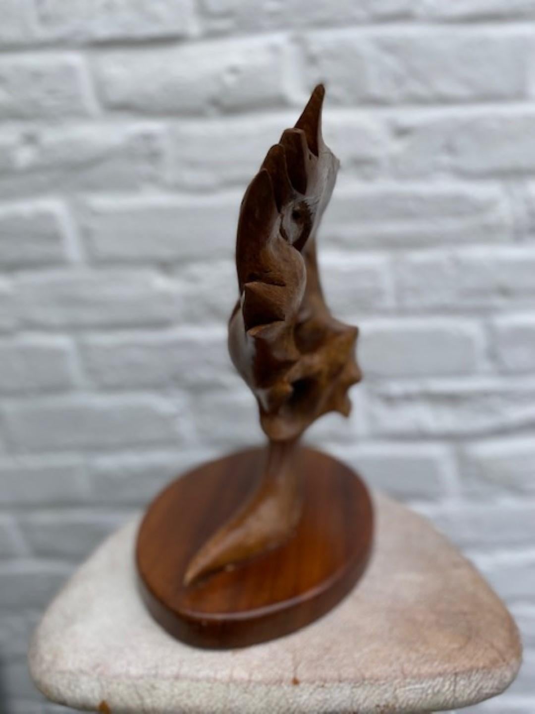 Mid-Century Tree Root Wood Sculpture Carving on Teak Base, French, 1960 ...