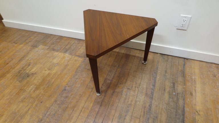 Midcentury Triangle Table at 1stDibs