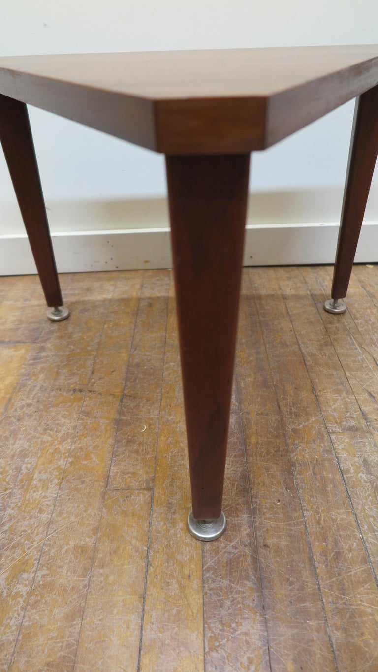 Midcentury Triangle Table at 1stDibs