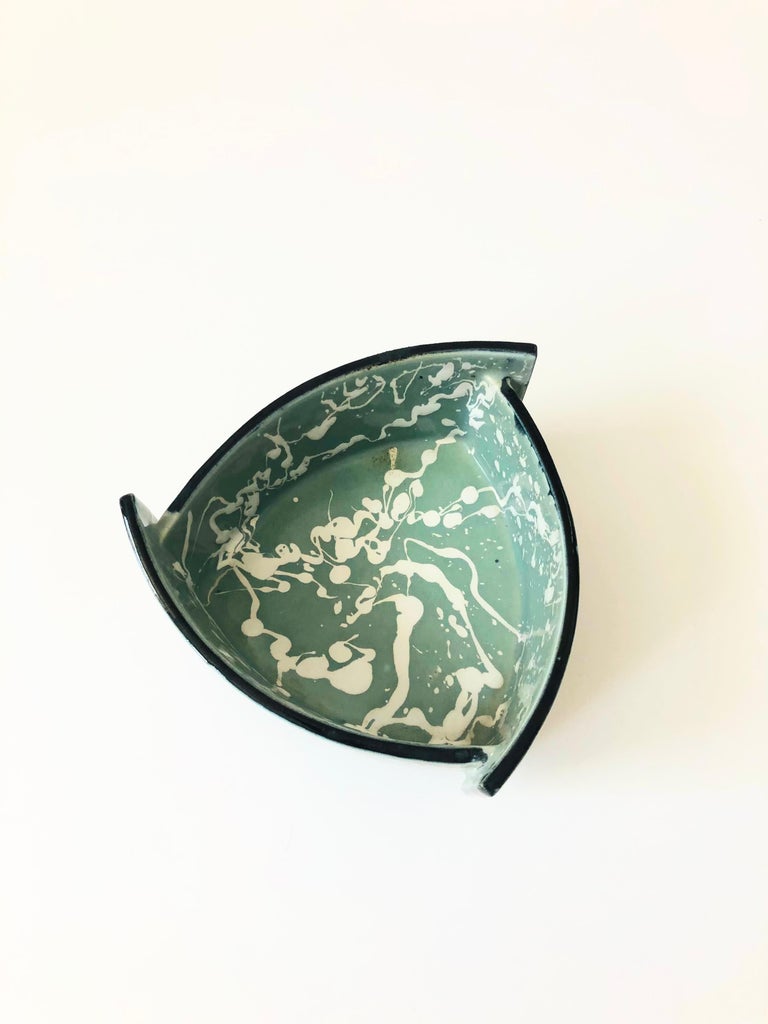 Mid Century Triangular Ceramic Planter Bowl at 1stDibs