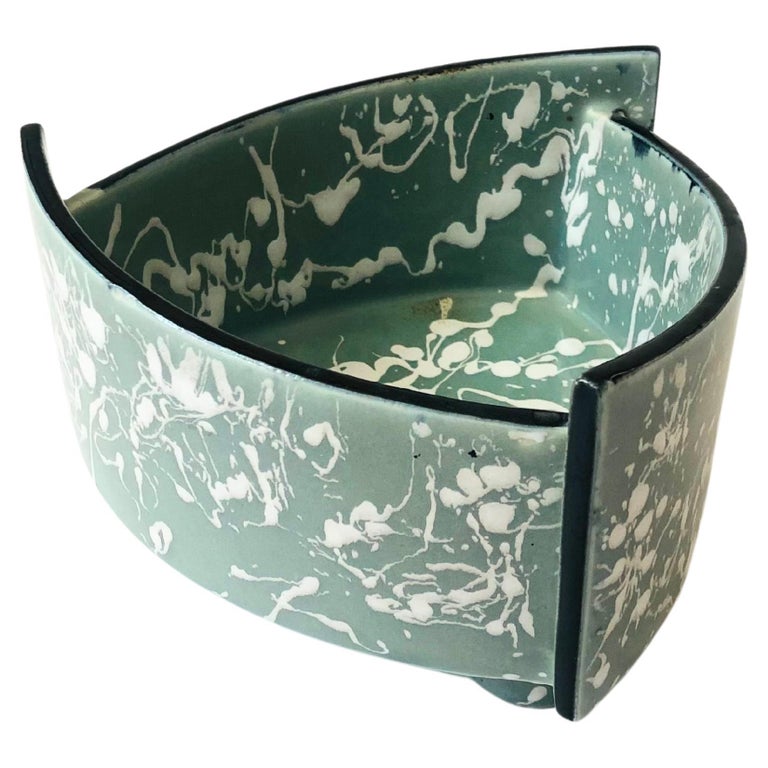 Mid Century Triangular Ceramic Planter Bowl at 1stDibs