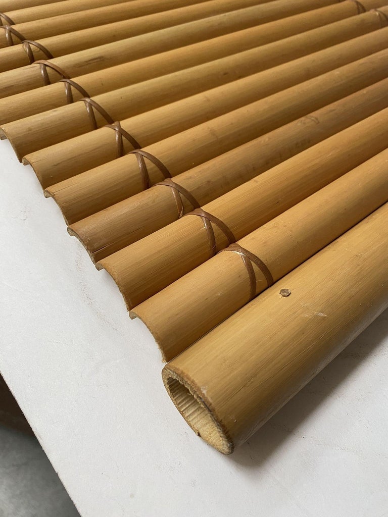 Restored Mid Century Tropical Split Bamboo Serving Tray, Pair For Sale ...