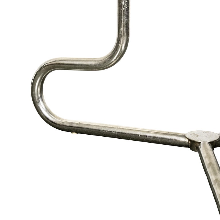 Mid-Century Tubular Table with Steel Structure and Glass Top, Italy ...