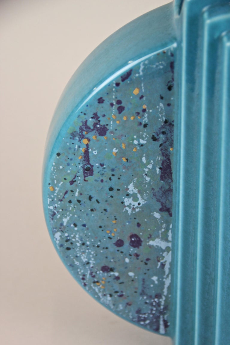 Midcentury Turquoise Ceramic Vase Glazed, Germany, circa 1950 For Sale ...
