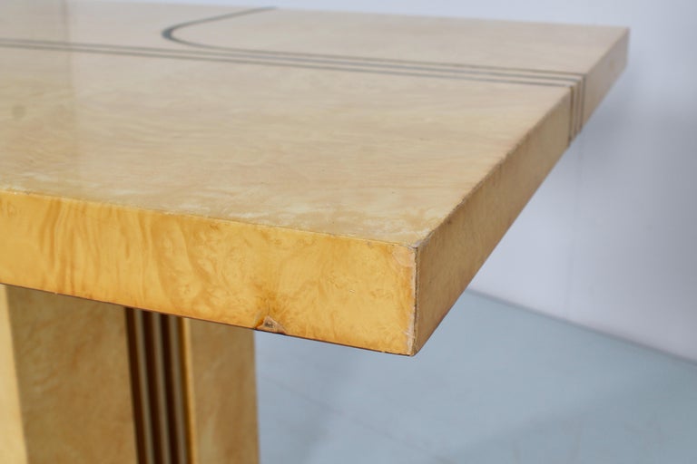 Mid-Century Turri Milano Briar Rectangular Dining Table, Italy 70s For ...