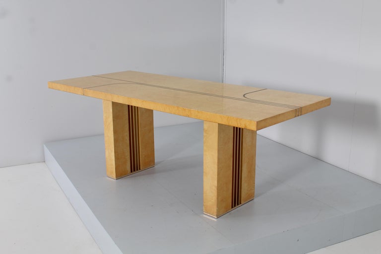 Mid-Century Turri Milano Briar Rectangular Dining Table, Italy 70s For ...