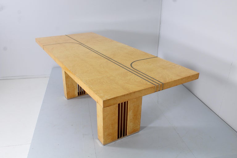 Mid-Century Turri Milano Briar Rectangular Dining Table, Italy 70s For ...