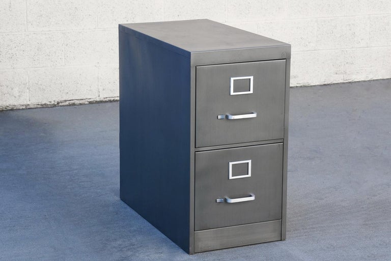 Mid Century Two-Drawer Filing Cabinet, Custom Refinished to Order For ...