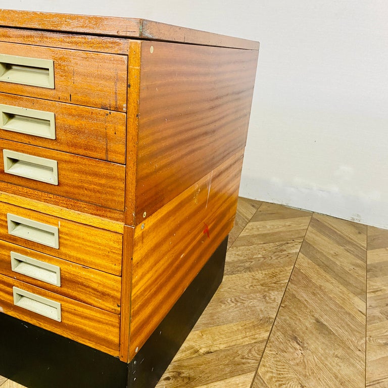 Mid Century Two-Tier Architects Plan Chest by Abbess, 1960s at 1stDibs