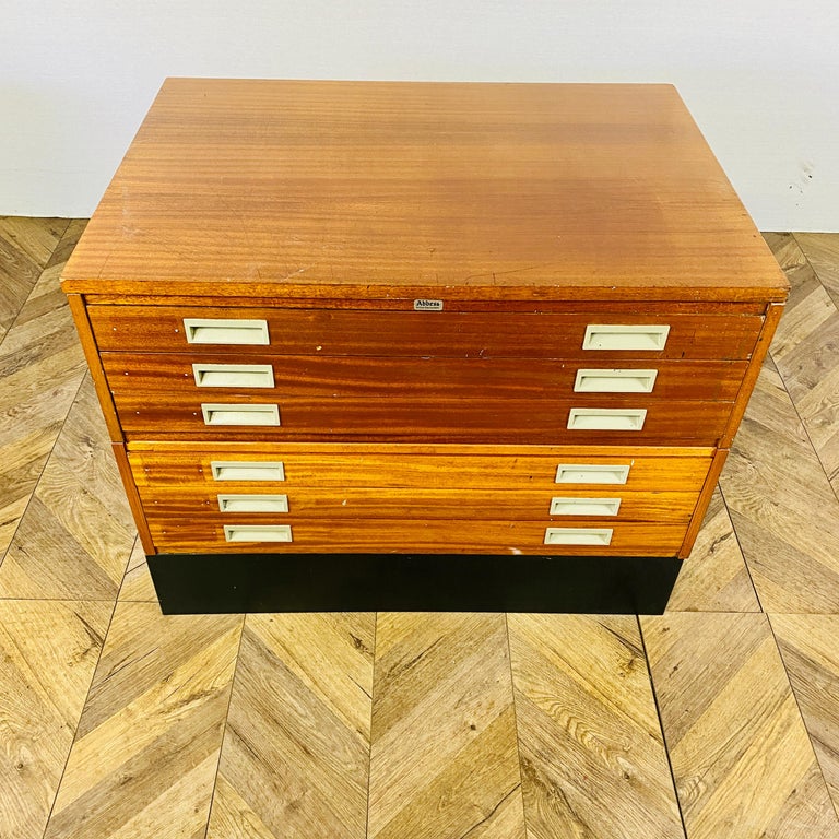 Mid Century Two-Tier Architects Plan Chest by Abbess, 1960s at 1stDibs