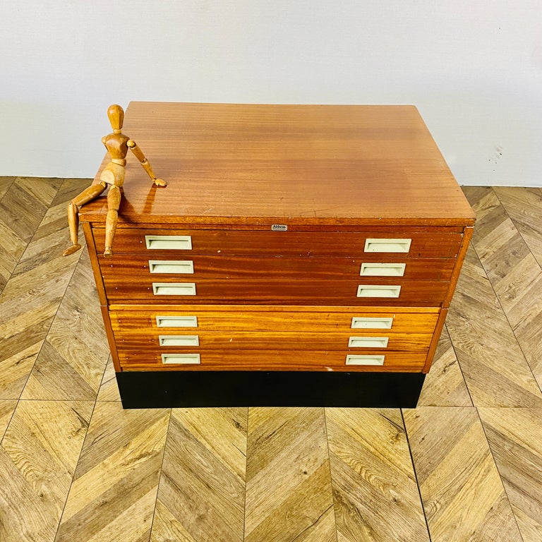 Mid Century Two-Tier Architects Plan Chest by Abbess, 1960s at 1stDibs