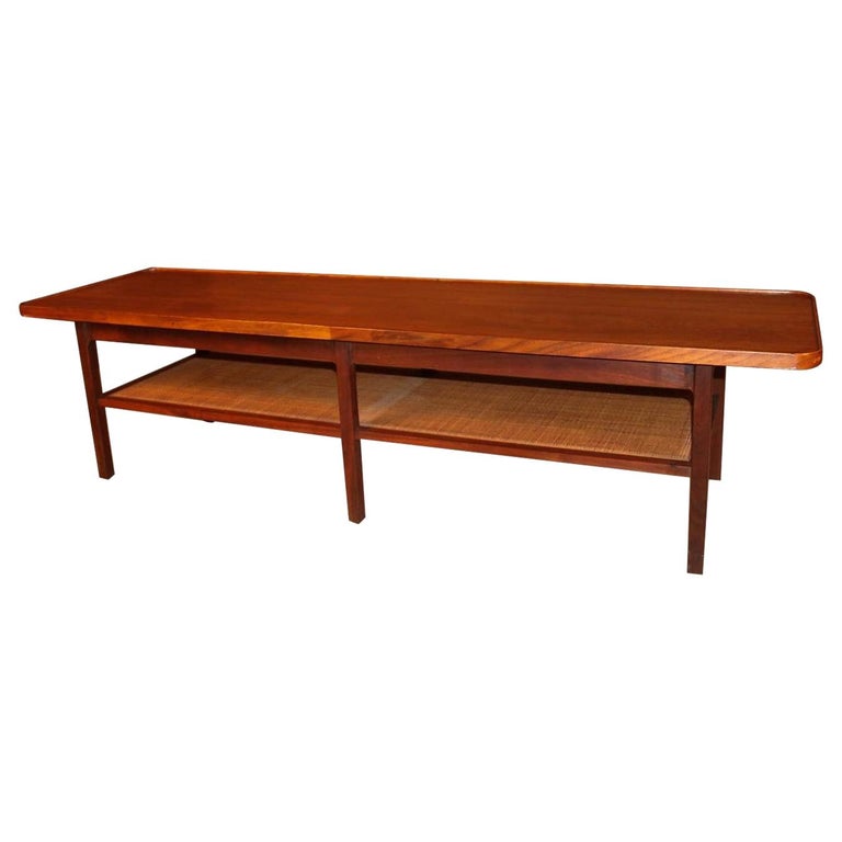 Mid Century Two Tier Coffee Table For Sale at 1stDibs