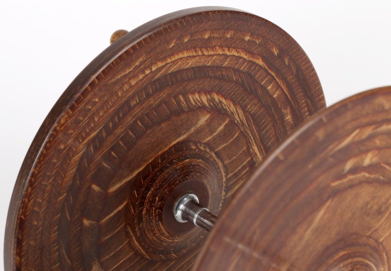 Mid-Century Two Tier Walnut and Chrome Cake Stand For Sale at 1stDibs ...