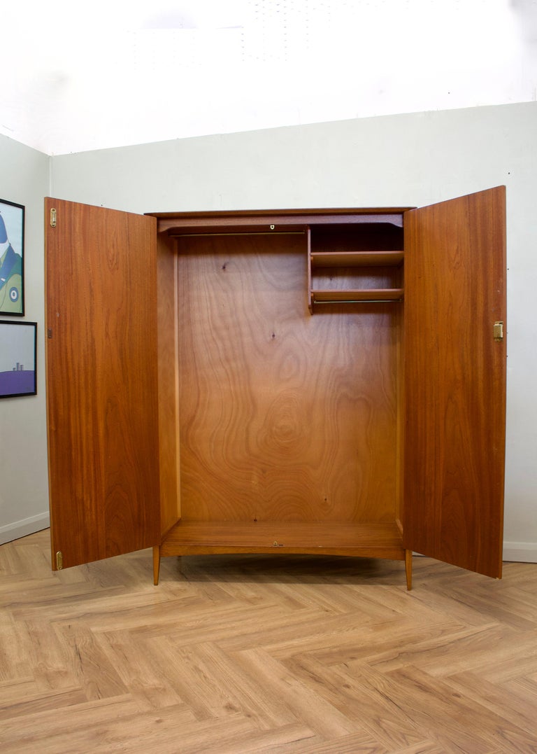 Mid-Century UK Wardrobe in Teak, 1960s at 1stDibs