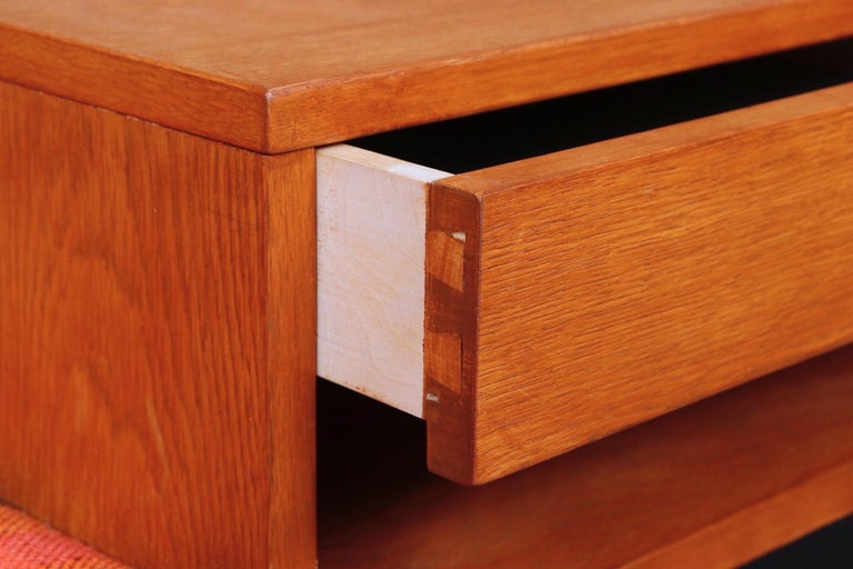 Mid Century Upholstered Hall Bench For Sale at 1stDibs
