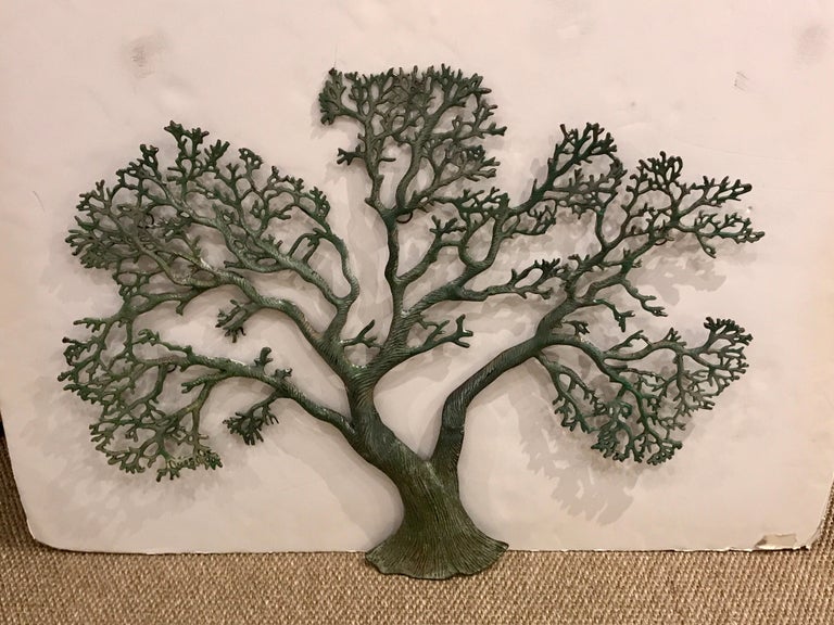 Midcentury Verdigris Bronze Tree of Life Wall Sculpture at 1stDibs ...