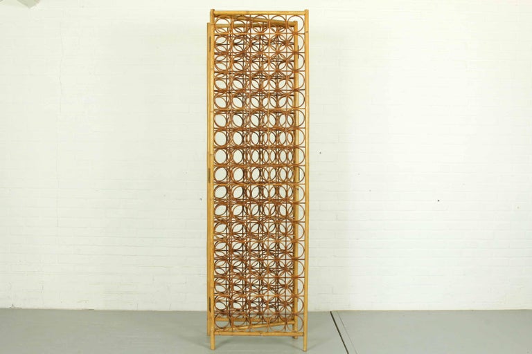 Mid-Century Vintage Bamboo Rattan Room Divider at 1stDibs