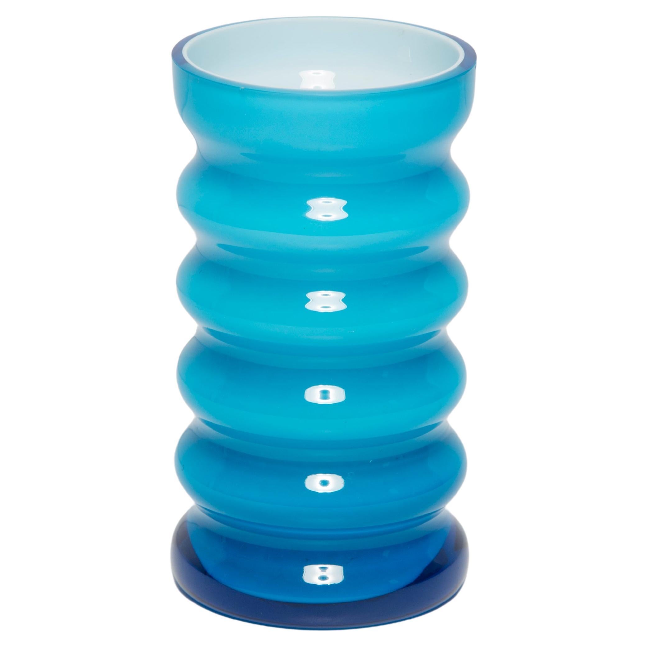 Mid Century Vintage Blue Decorative Murano Glass Calla Vase, Europe ...