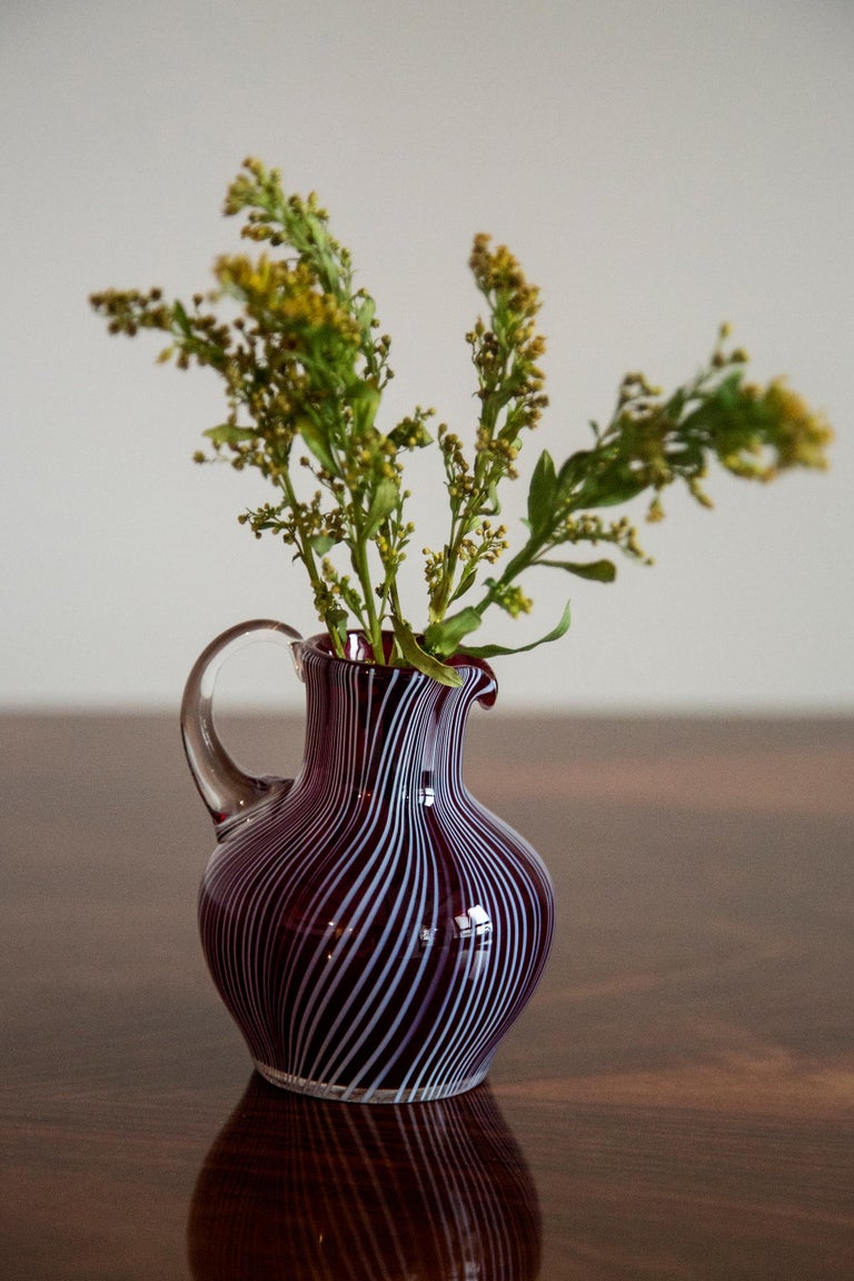 Midcentury Vintage Dark Red Small Vase, Europe, 1960s For Sale at 1stDibs
