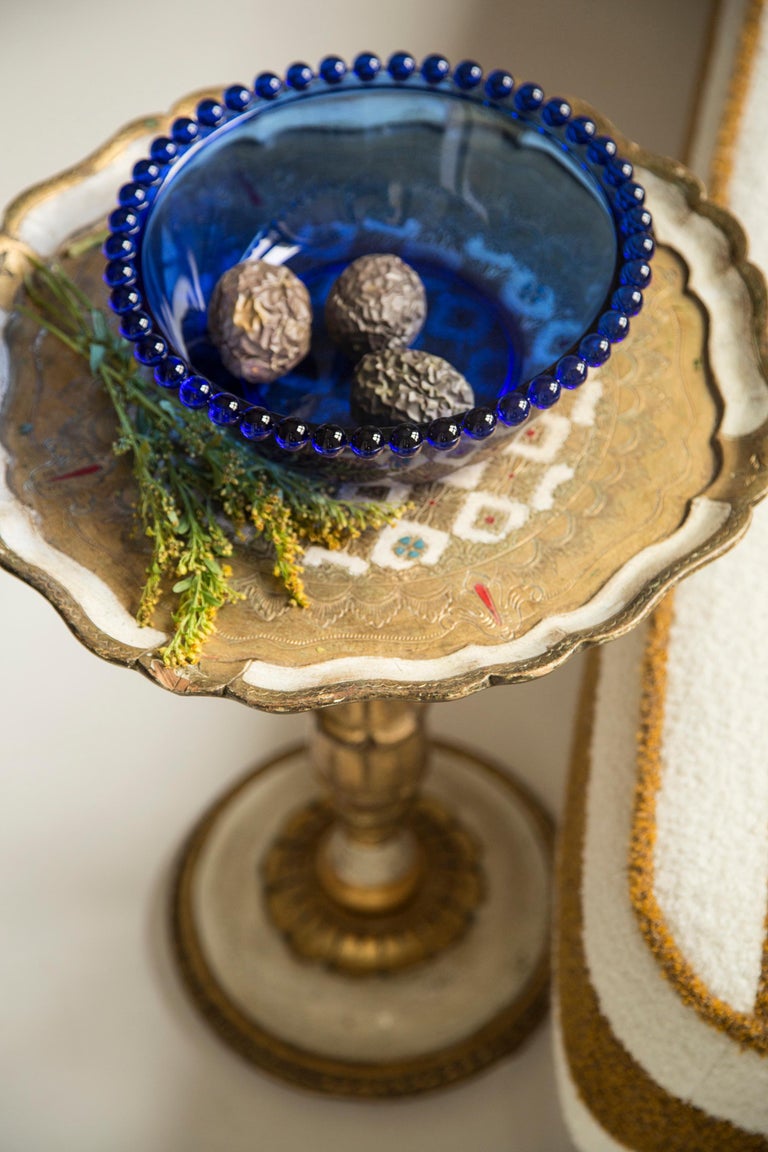 Midcentury Vintage Deep Blue Decorative Glass Plate, Italy, 1960s For ...