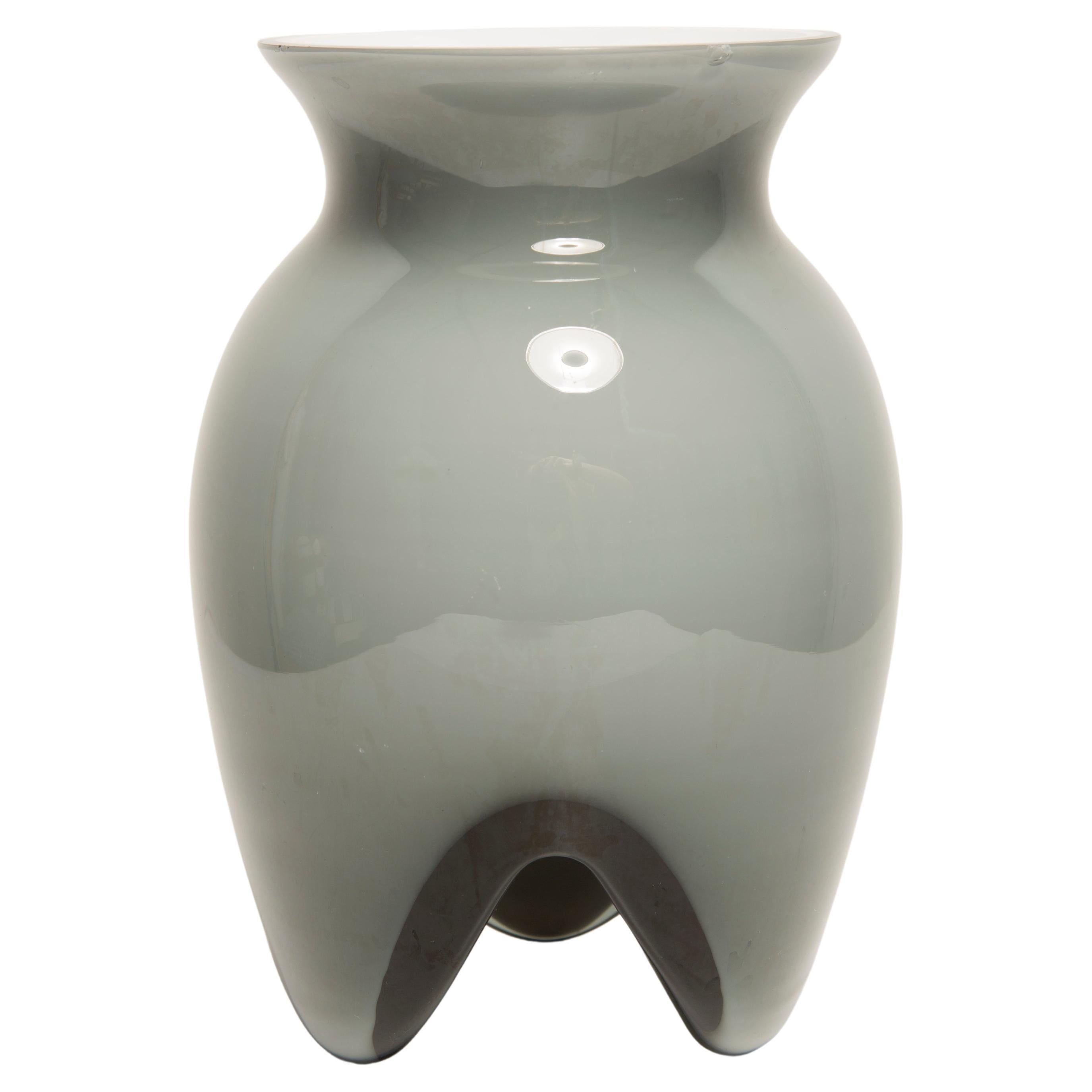Mid-Century Vintage Gray Ombre Vase, Italy, 1960s For Sale at 1stDibs