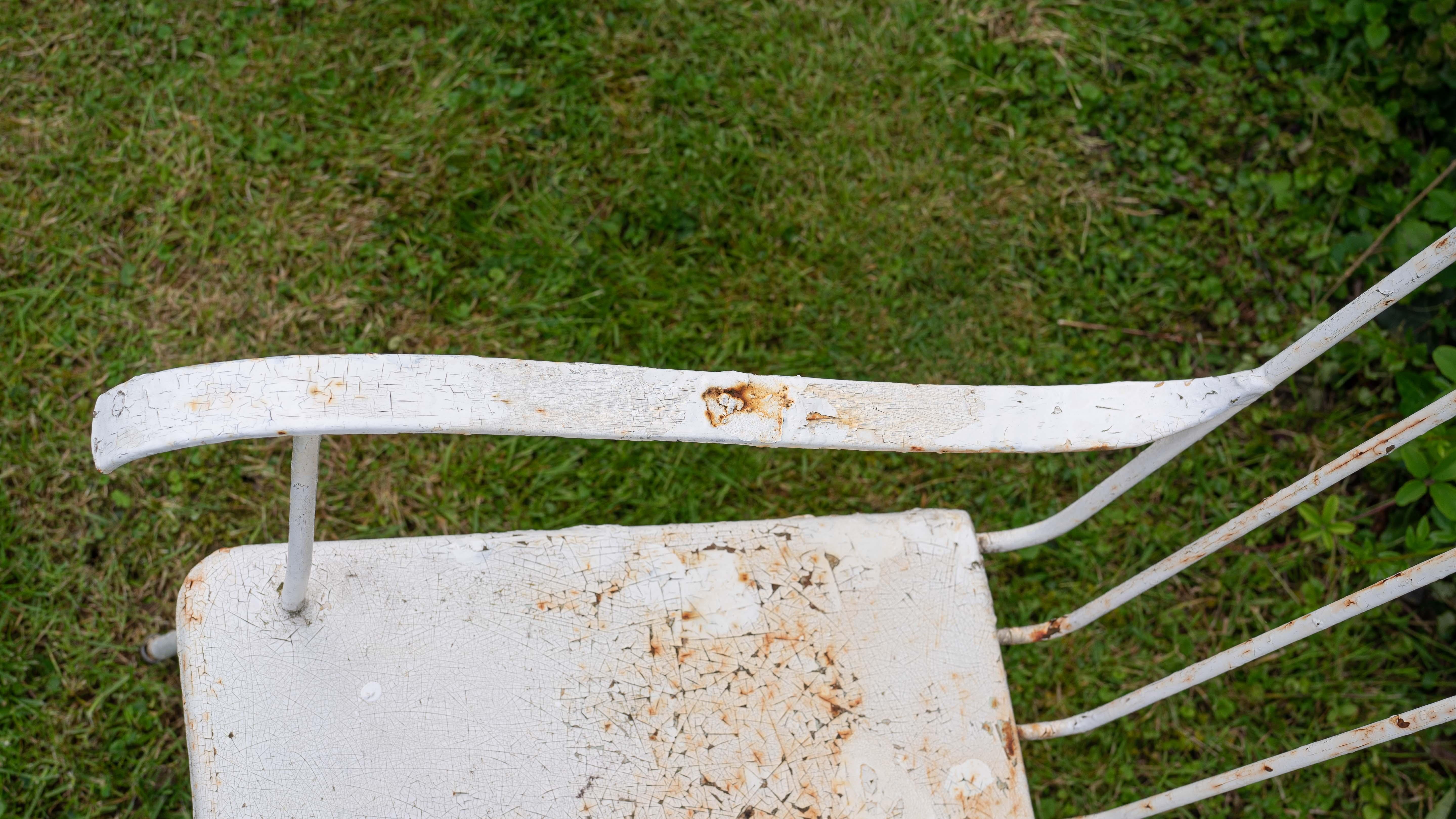 Midcentury Vintage Iron Garden Bench, 1950s at 1stDibs