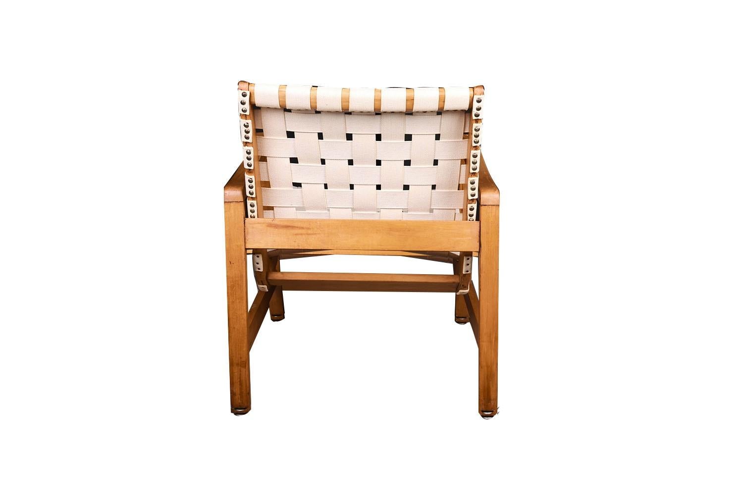 Mid-Century Vintage Jens Risom Knoll Webbed Armchair For Sale at ...