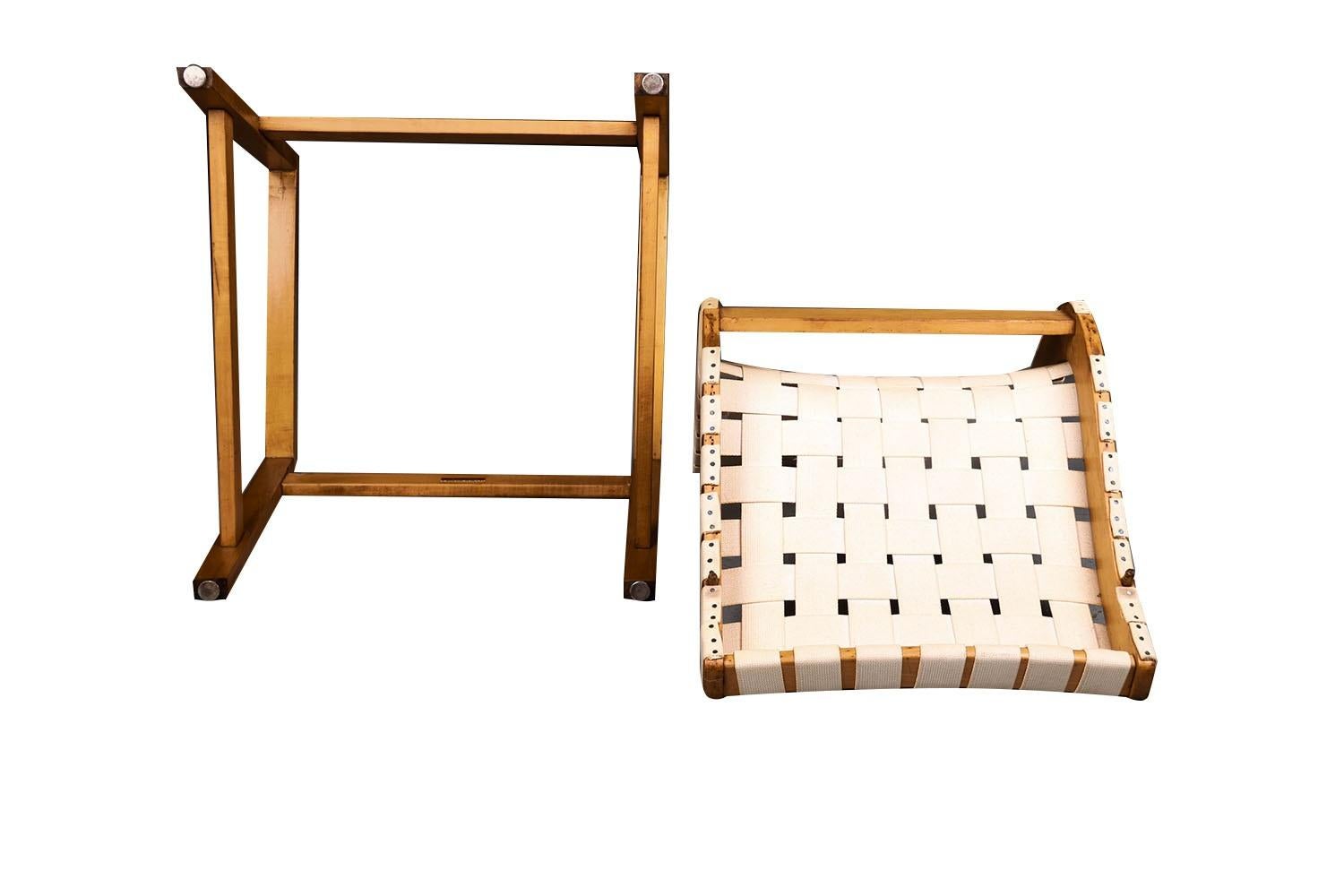 Mid-Century Vintage Jens Risom Knoll Webbed Armchair For Sale at ...