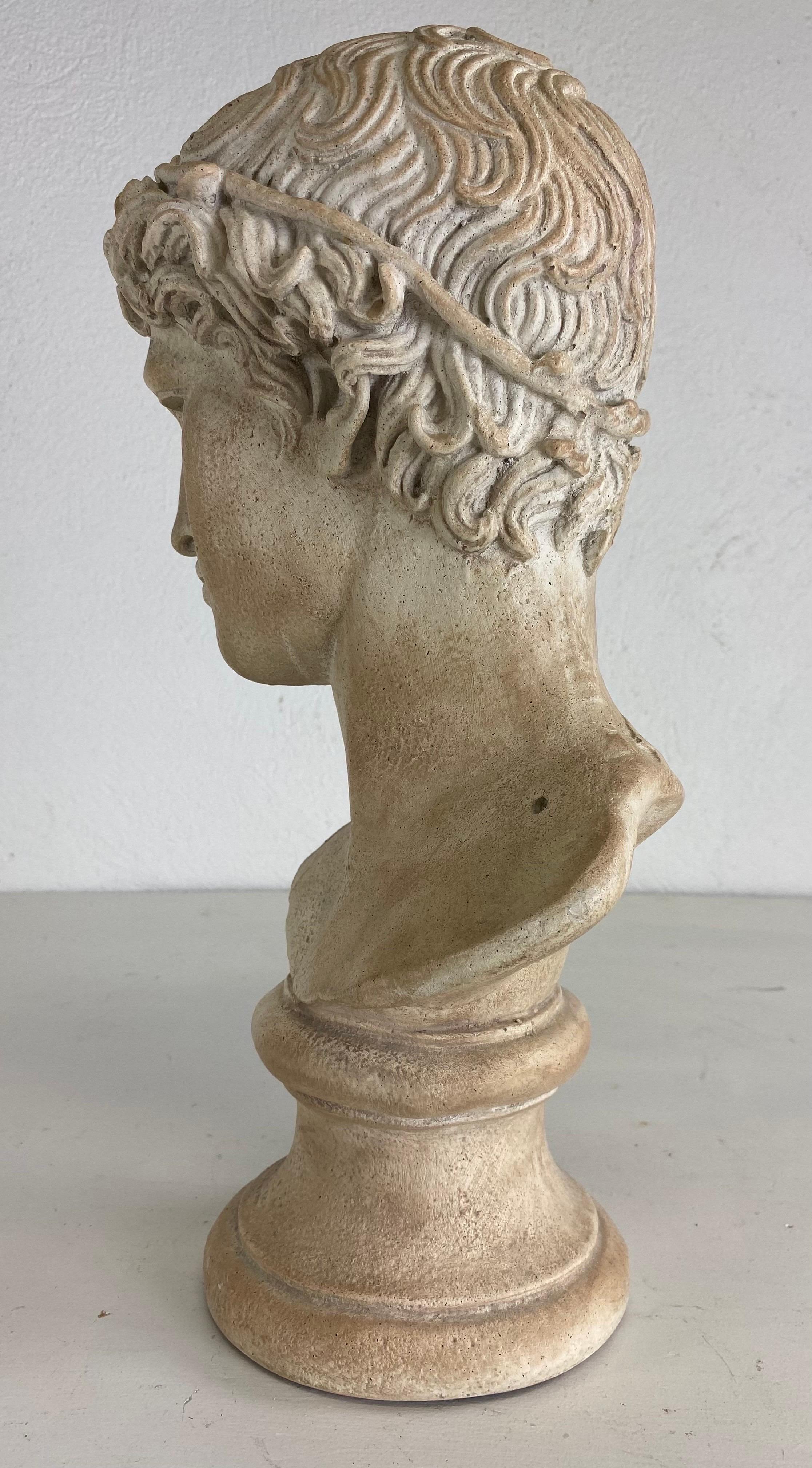 Mid century vintage plaster bust of the athlete by Austin productions ...