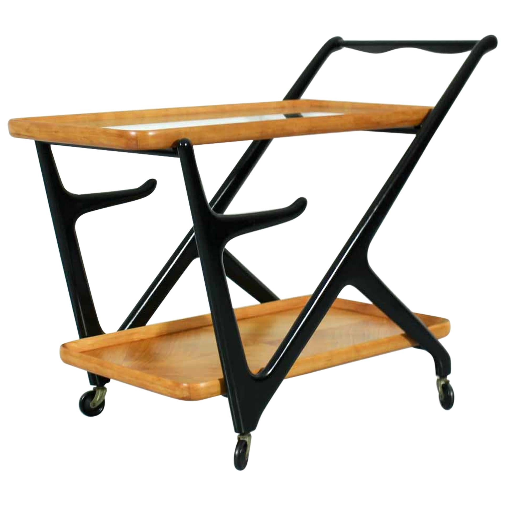 Midcentury Vintage Tea trolley Cesara Laca Cassina, 1950s at 1stDibs