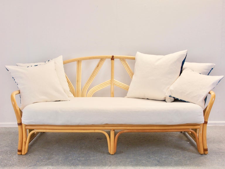 Midcentury Vintage Tiki Boho Style Rattan Daybed/Sofa at 1stDibs ...