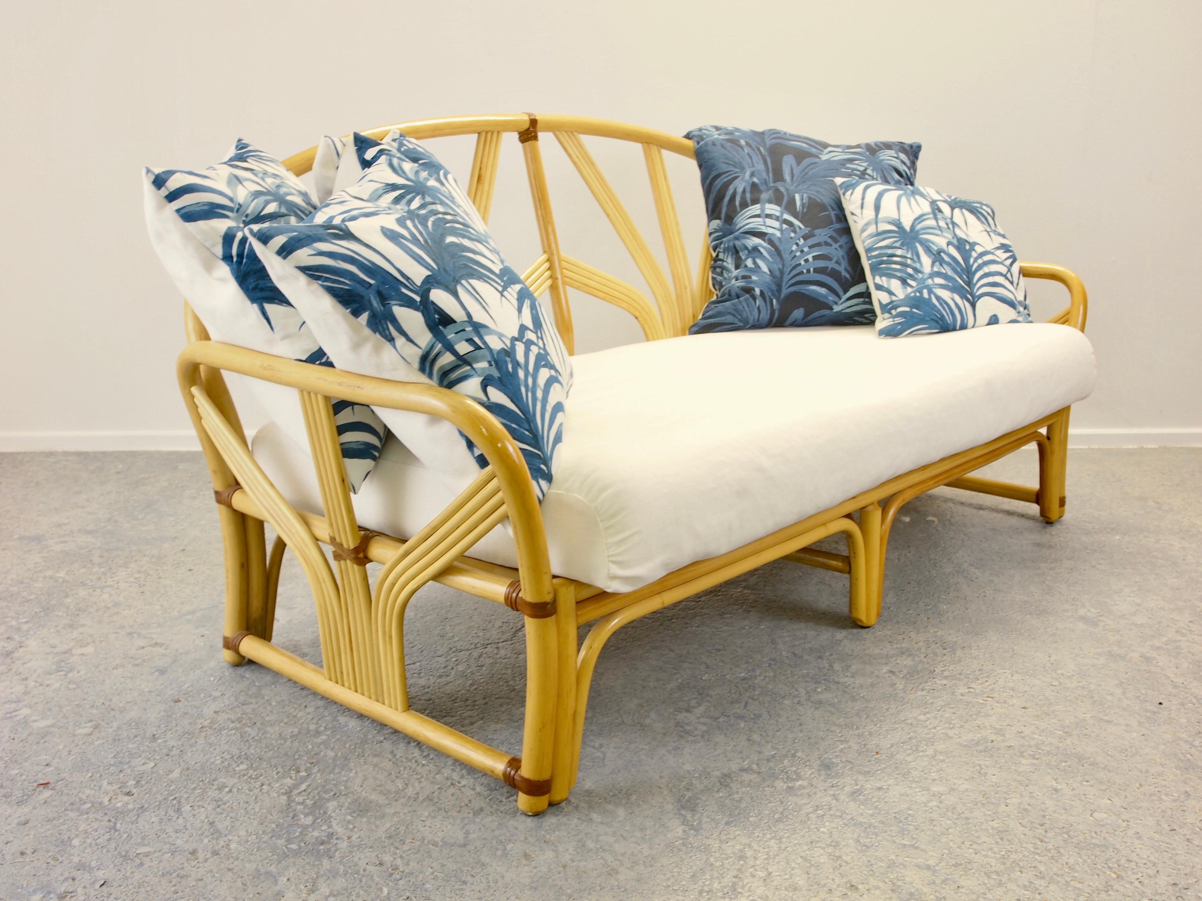 Midcentury Vintage Tiki Boho Style Rattan Daybed/Sofa at 1stDibs | boho ...