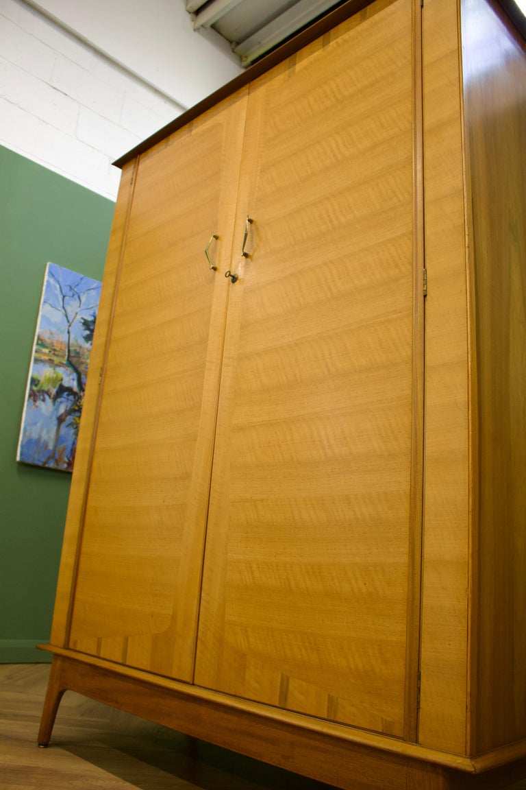 Midcentury Vintage Walnut Wardrobe by Alfred COX for Heals, 1960s For ...