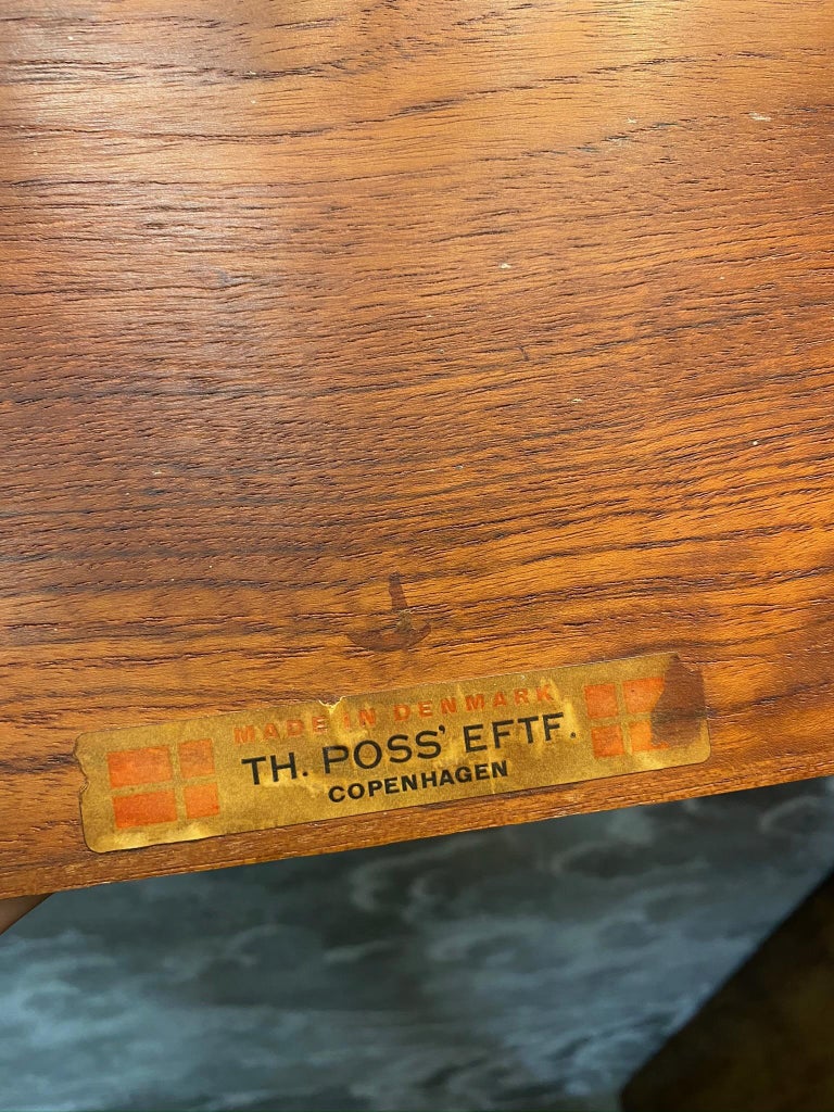 Midcentury Wall Hanging Mirror with Console Shelf by Th. Poss' Eftf ...