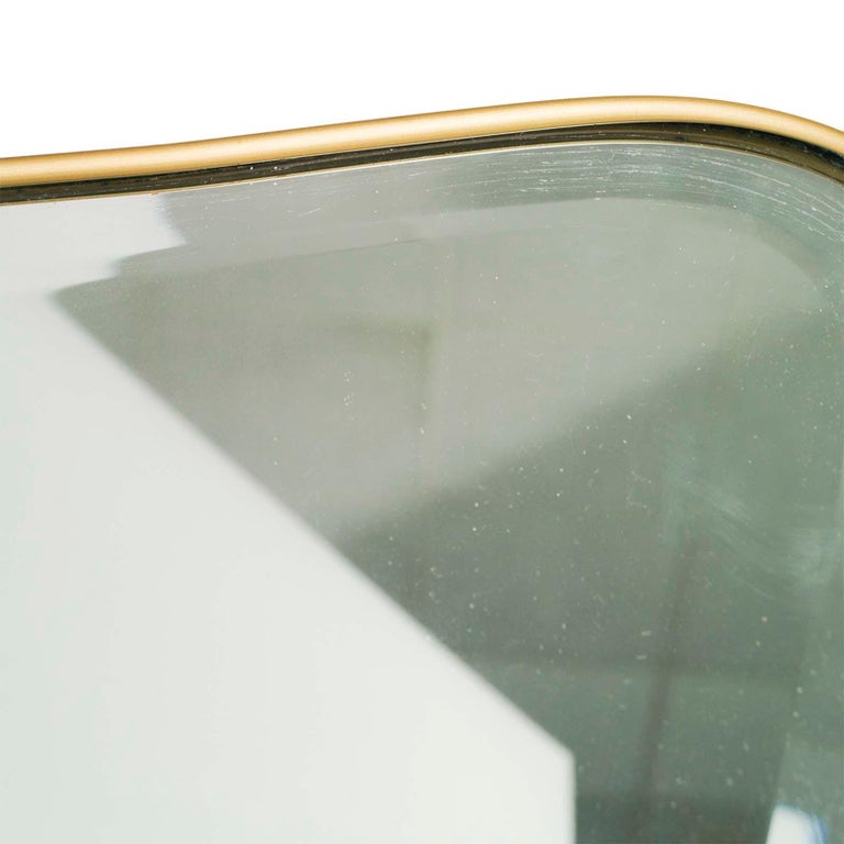 Midcentury Wall Mirror by Fontana Arte, Gio Ponti Attributed Golden ...