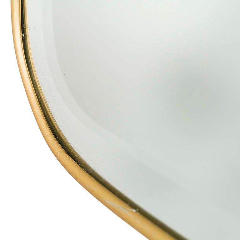 Midcentury Wall Mirror by Fontana Arte, Gio Ponti Attributed Golden ...