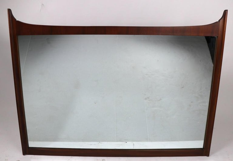 Mid Century Wall Mirror by Kent Coffey at 1stDibs | kent coffey mirror