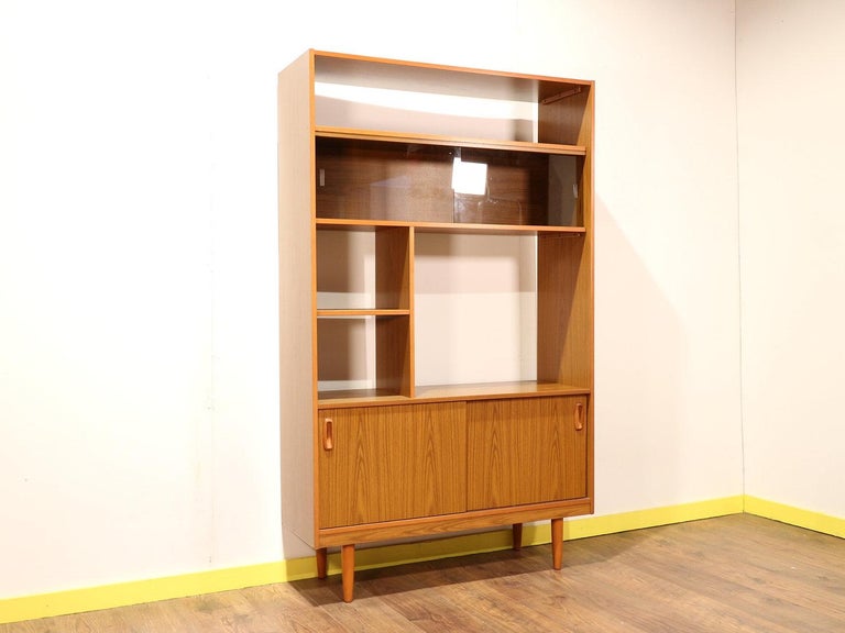 Midcentury Wall Unit Room Divider Bookcase by Schreiber For Sale at 1stDibs