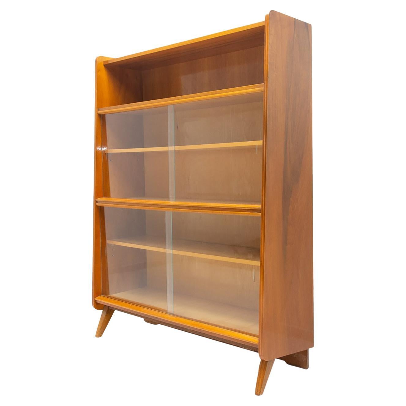 Mid century walnut bookcase by František Jirák, 1960´s, Czechoslovakia ...