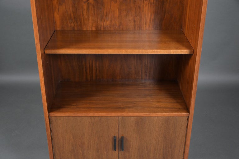 Mid-Century Walnut Open Bookcase For Sale at 1stDibs