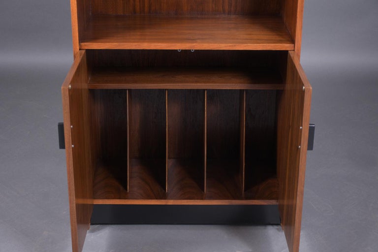 Mid-Century Walnut Open Bookcase For Sale at 1stDibs