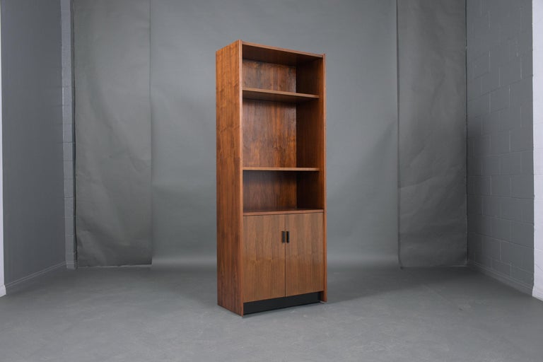 Mid-Century Walnut Open Bookcase For Sale at 1stDibs