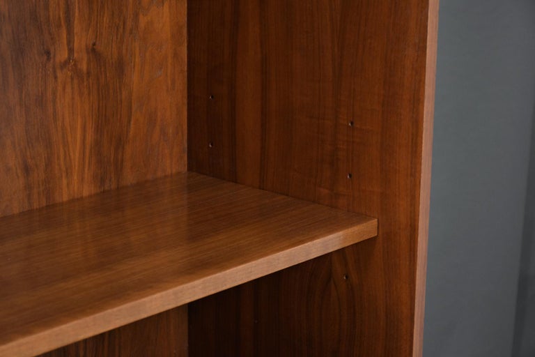 Mid-Century Walnut Open Bookcase For Sale at 1stDibs