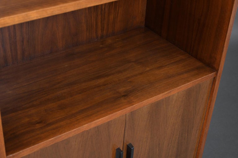 Mid-Century Walnut Open Bookcase For Sale at 1stDibs