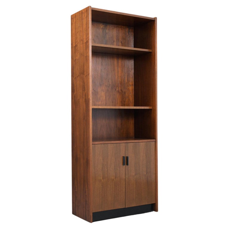 Mid-Century Walnut Open Bookcase at 1stDibs
