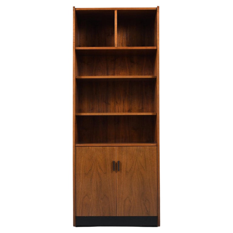 Mid-Century Walnut Open Bookcase at 1stDibs
