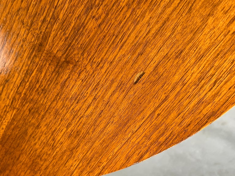 Mid-Century Walnut Danish Style Round Coffee Table For Sale at 1stDibs